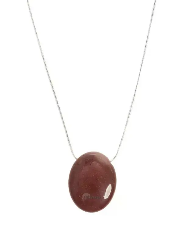 Lié Studio Julia Red Mookaite Gemstone Necklace - Silver