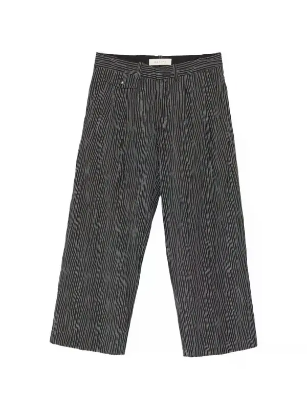 QASIMI Striped Pleated Trousers