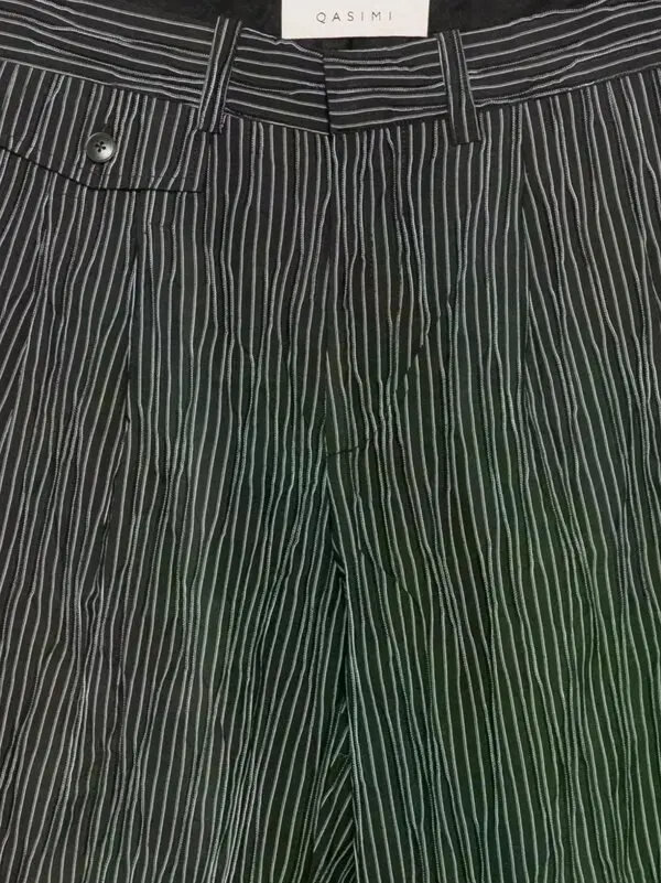 QASIMI Striped Pleated Trousers