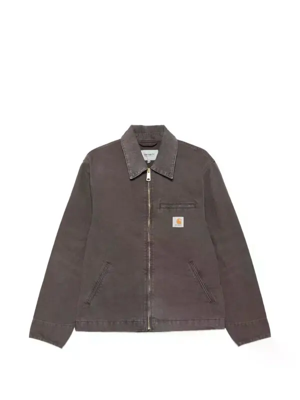 Carhartt Work In Progress Detroit Logo-patch Zip-fastening Jacket - Brown