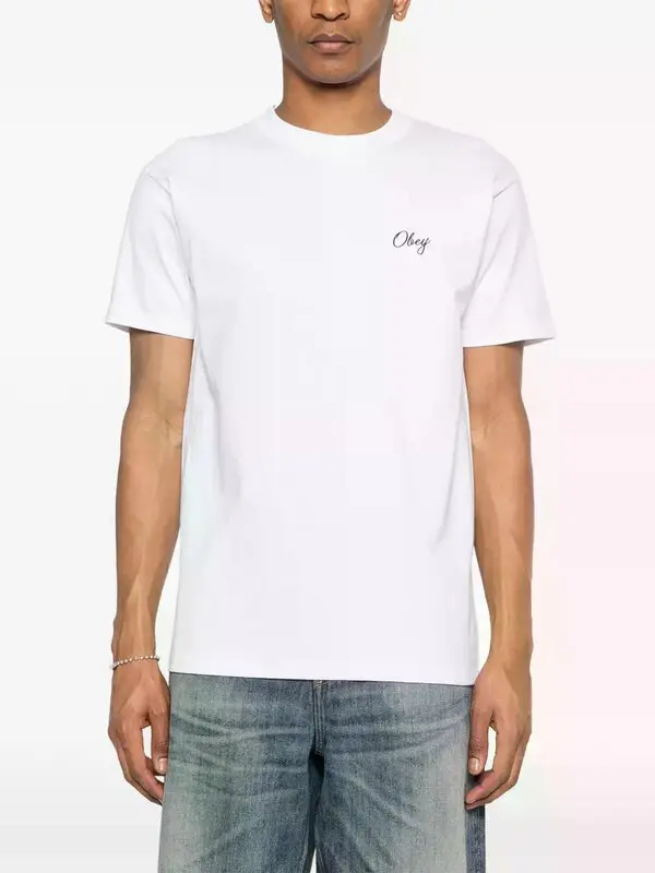 Obey Logo-detail T-shirt - White