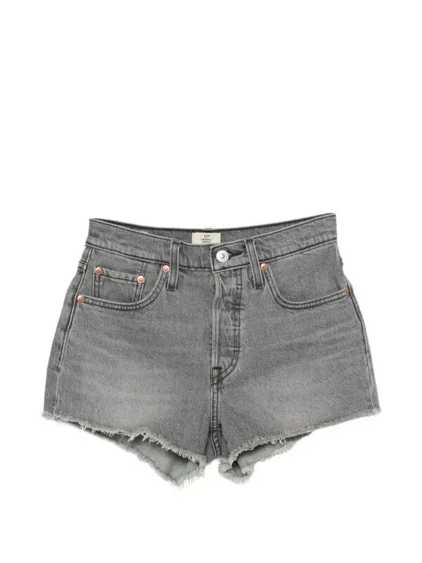 LEVI'S Frayed Hem Denim Shorts