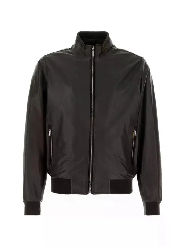 MOORER Zip-up Bomber Jacket - Black