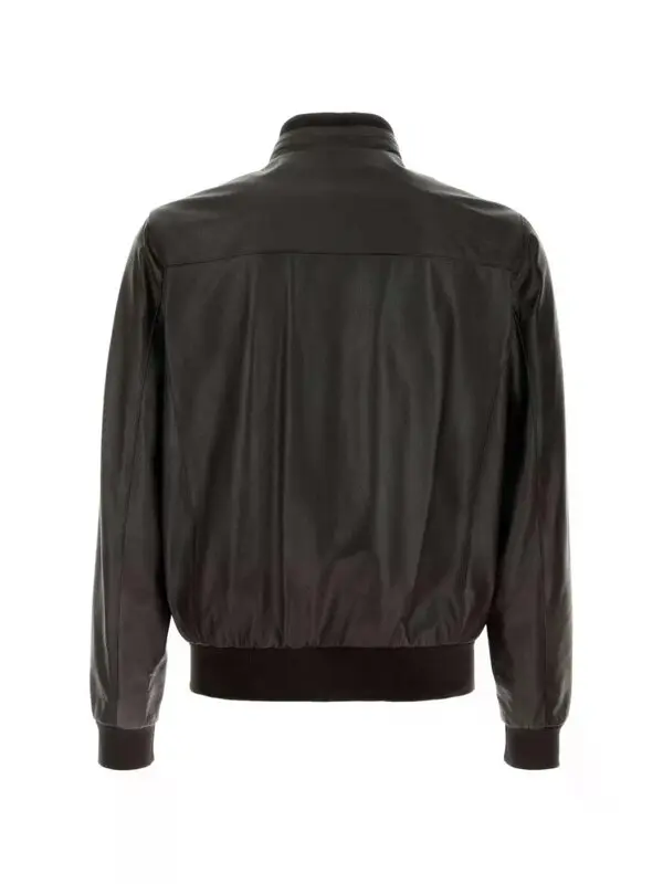 MOORER Zip-up Bomber Jacket - Black