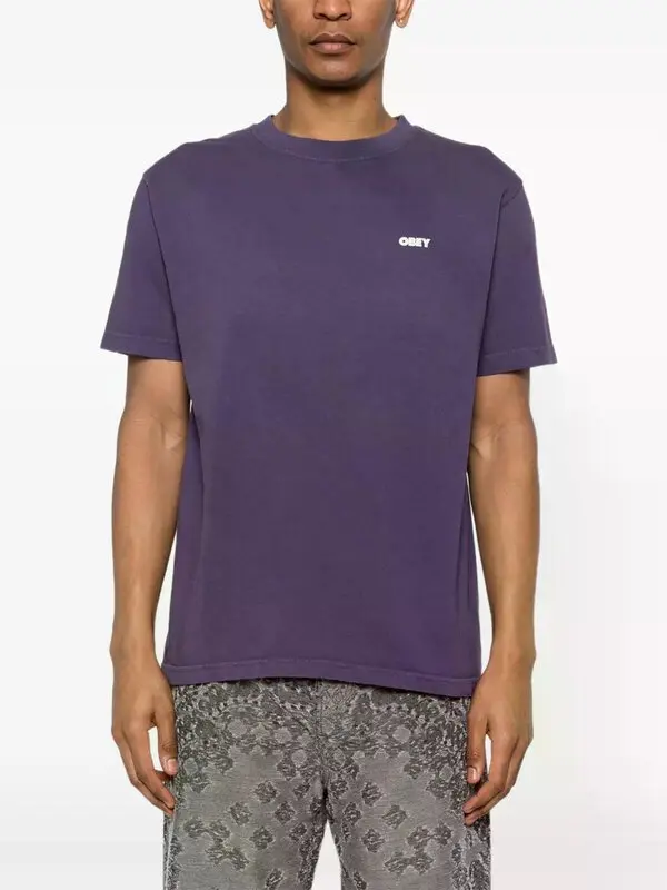 Obey Crew-neck Logo T-shirt