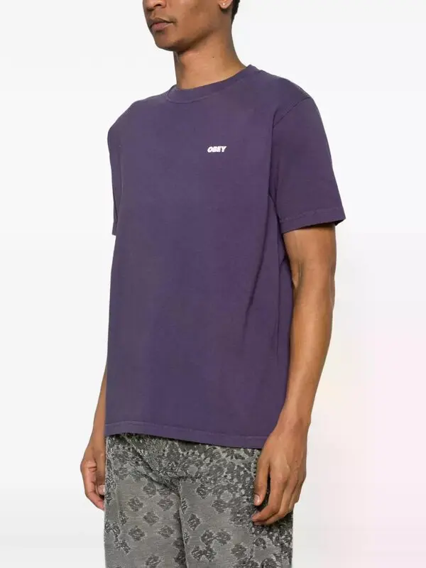 Obey Crew-neck Logo T-shirt