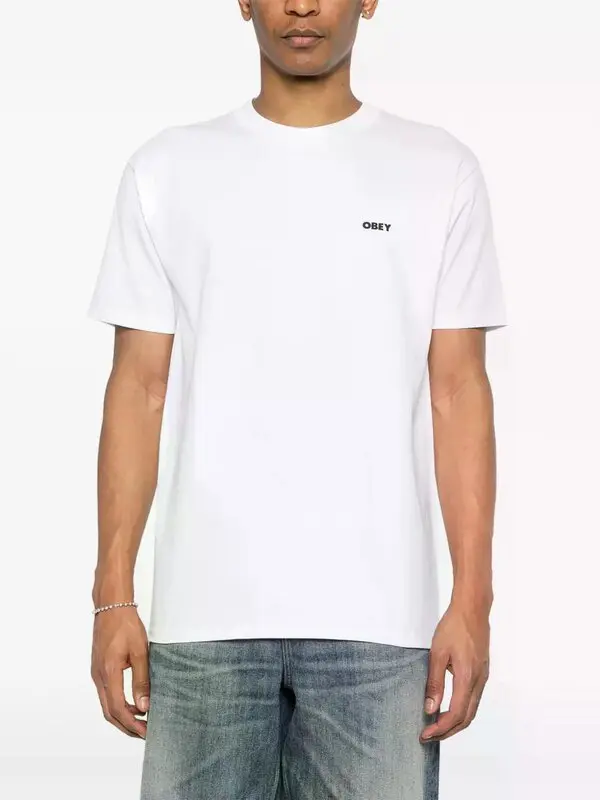 Obey Logo-detail T-shirt - White