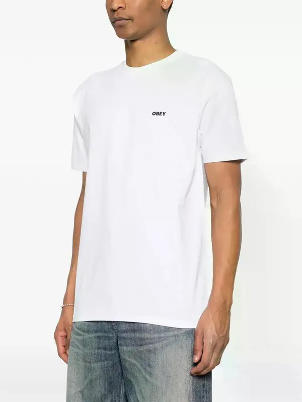 Obey Logo-detail T-shirt - White