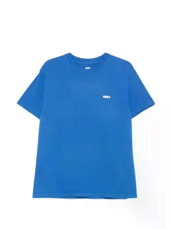 Obey Logo-detail T-shirt - Blue