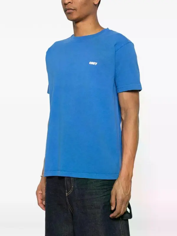 Obey Logo-detail T-shirt - Blue
