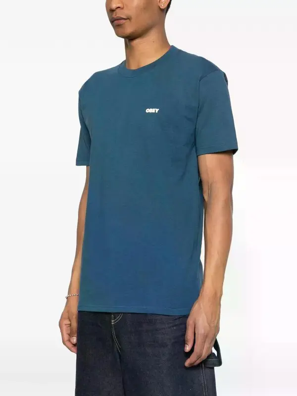 Obey Logo-detail T-shirt - Blue