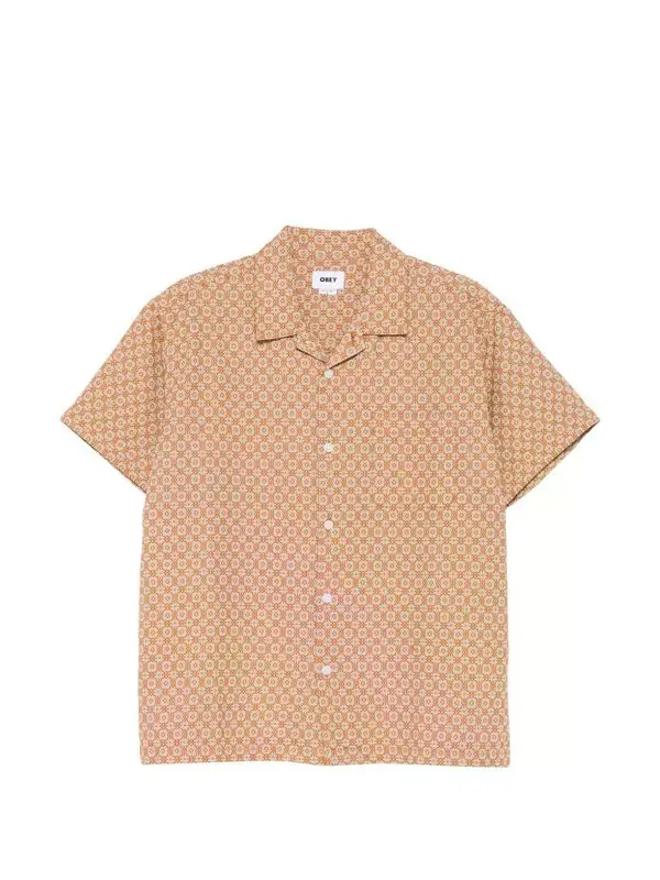 Obey Adrien Patterned Short-sleeve Shirt - Neutrals
