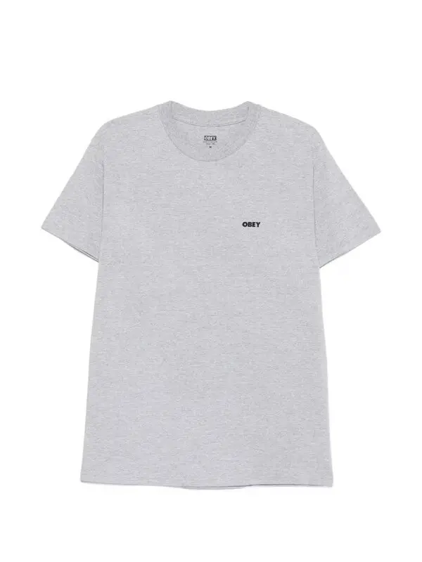 Obey Logo-detail T-shirt - Grey