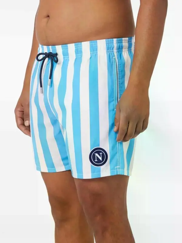 MC2 SAINT BARTH Striped Swim Shorts - Blue