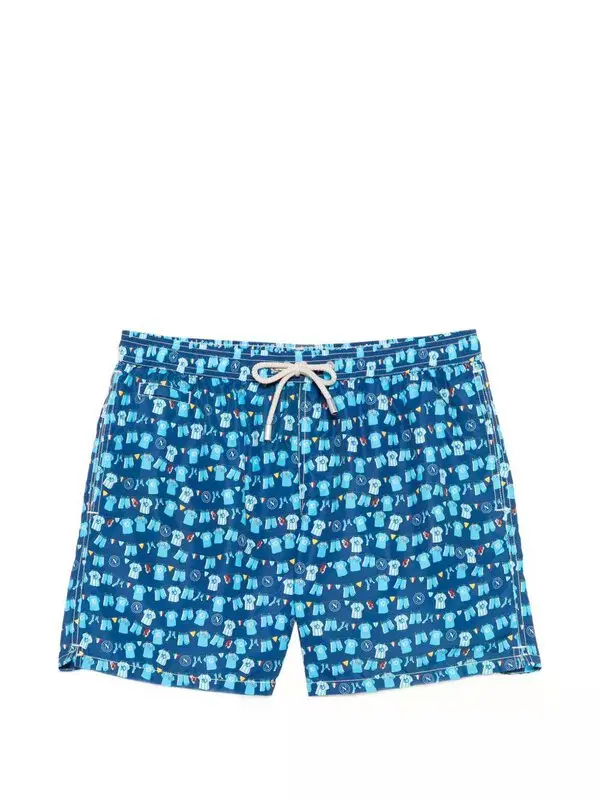 MC2 SAINT BARTH Printed Swim Shorts - Blue