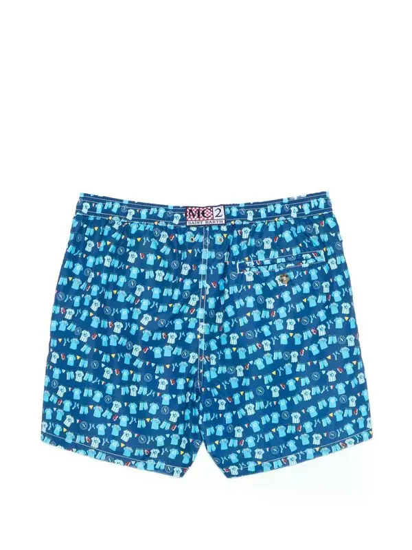 MC2 SAINT BARTH Printed Swim Shorts - Blue