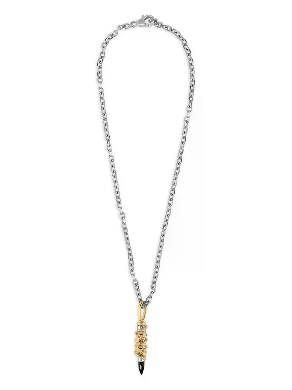 Philipp Plein Bullet Pendant Necklace - Silver