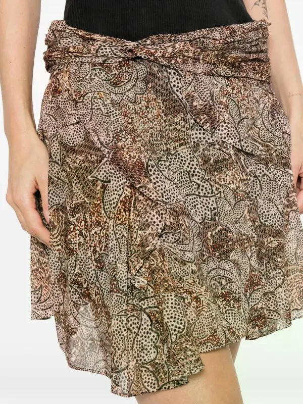 Isabel Marant Étoile Camia Printed Mini Skirt - Neutrals