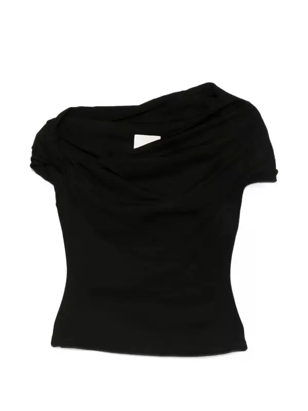 Paris Georgia Ida Draped Top - Black