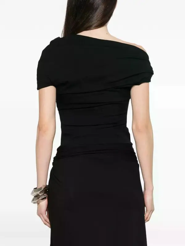 Paris Georgia Ida Draped Top - Black