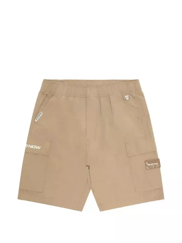 AAPE BY *A BATHING APE Logo Cargo Shorts - Neutrals