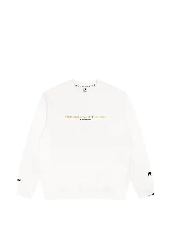 AAPE BY *A BATHING APE Drip Moonface Sweatshirt - White