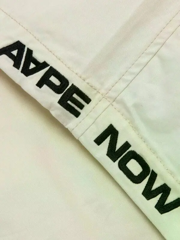 AAPE BY *A BATHING APE Logo Embroidered Shorts - Grey