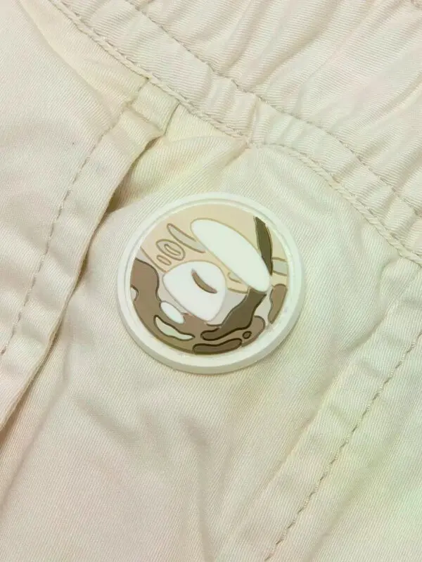 AAPE BY *A BATHING APE Logo Embroidered Shorts - Grey