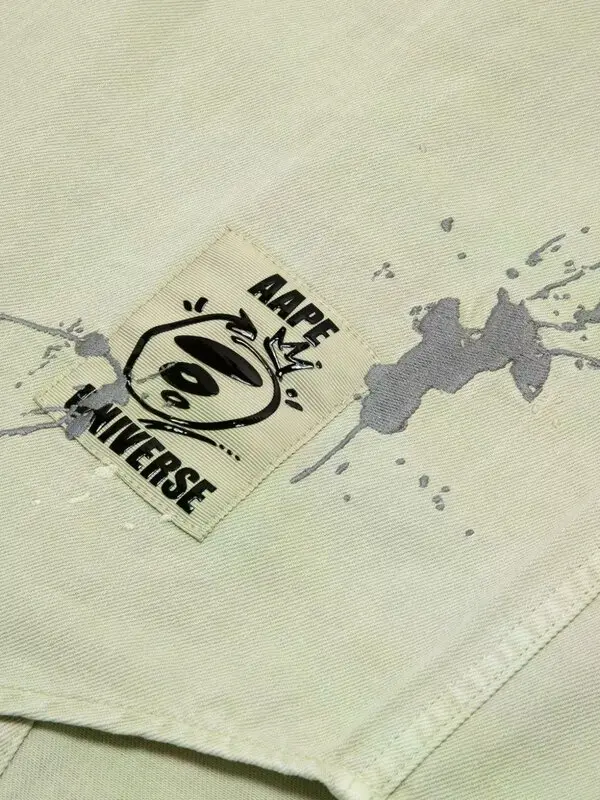 AAPE BY *A BATHING APE Moonface Splatter Embroidered Shirt