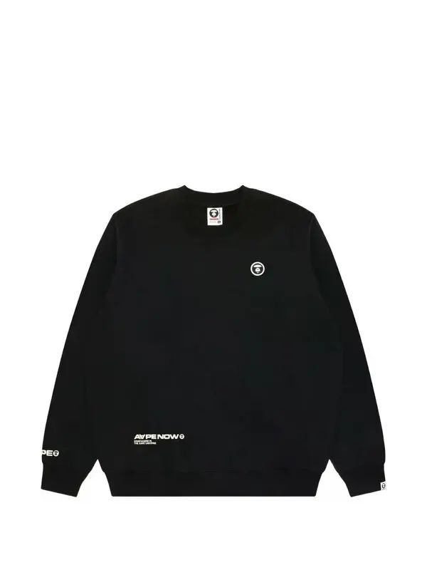 AAPE BY *A BATHING APE Moonface Logo Sweatshirt - Black