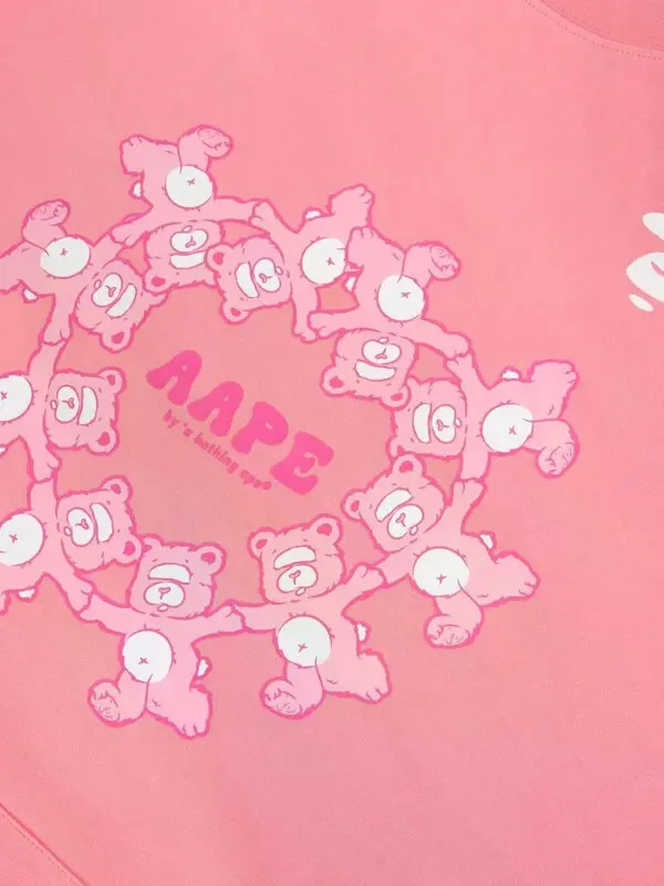AAPE BY *A BATHING APE Bear Graphic Sweatshirt Mini Dress
