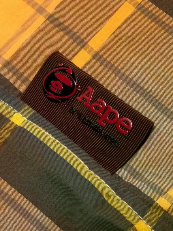 AAPE BY *A BATHING APE Check Shirt - Yellow