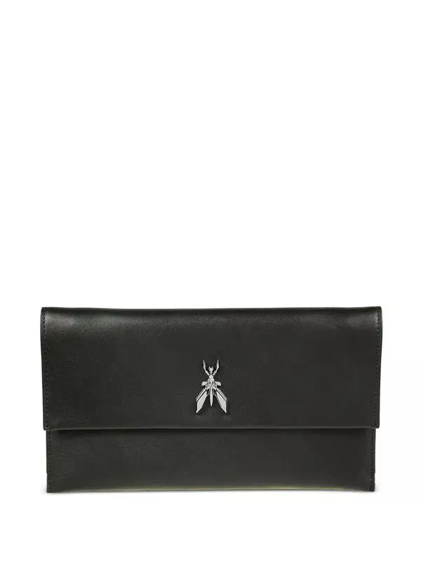 Patrizia Pepe Fly Leather Clutch - Black