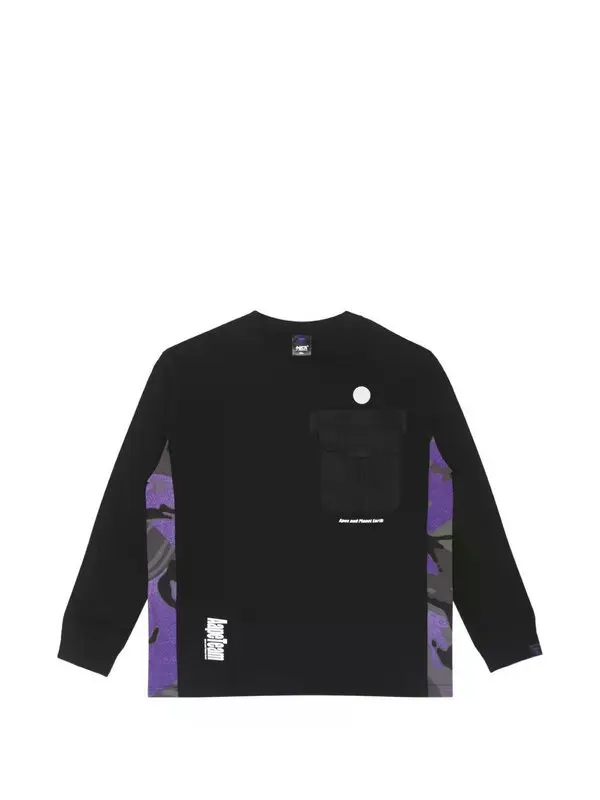 AAPE BY *A BATHING APE Chest Pocket Camo Print Long-sleeve T-shirt - Black