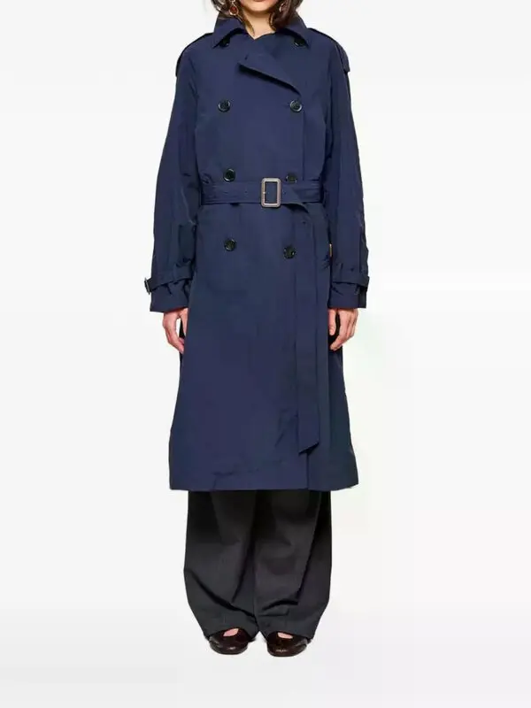 OOF WEAR Belted Double-breasted Trench Coat