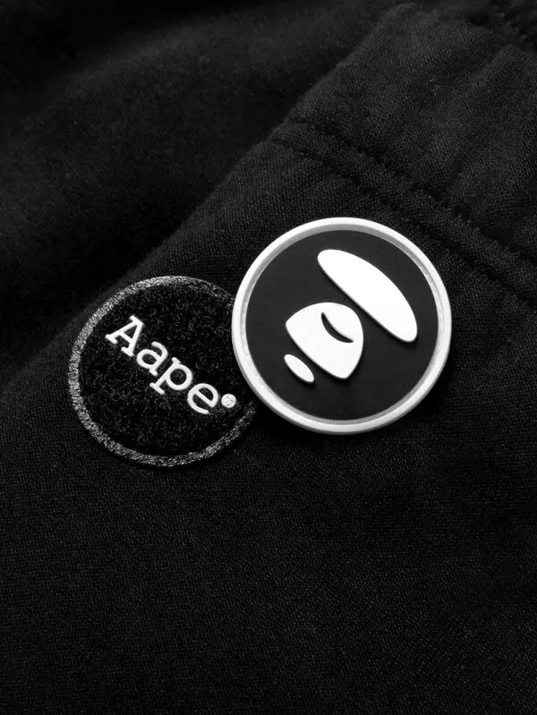 AAPE BY *A BATHING APE Embossed-logo Sweat Shorts - Neutrals