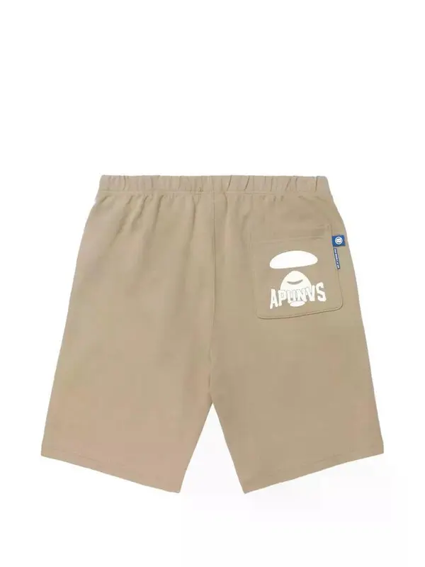 AAPE BY *A BATHING APE Logo-detail Shorts - Neutrals