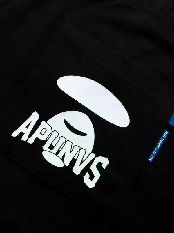 AAPE BY *A BATHING APE Logo Track Shorts - Neutrals