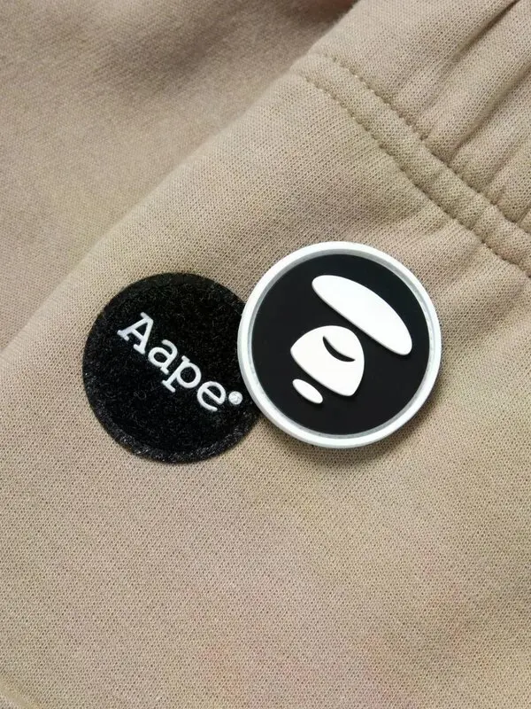 AAPE BY *A BATHING APE Logo Track Shorts - Neutrals