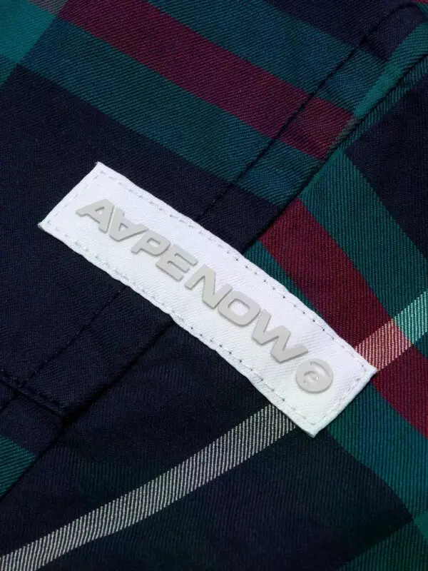 AAPE BY *A BATHING APE Moonface-patch Check Shirt