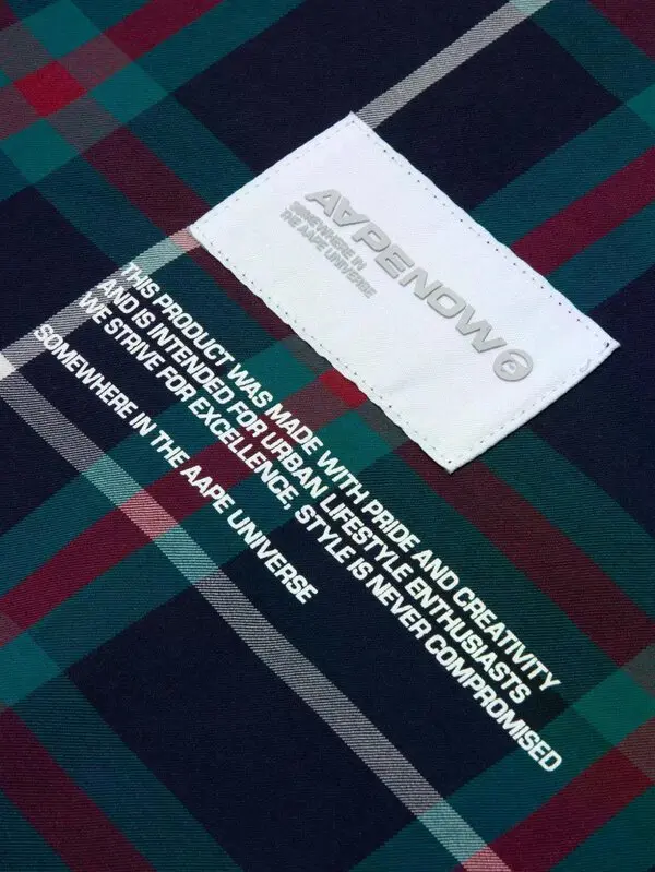 AAPE BY *A BATHING APE Moonface-patch Check Shirt