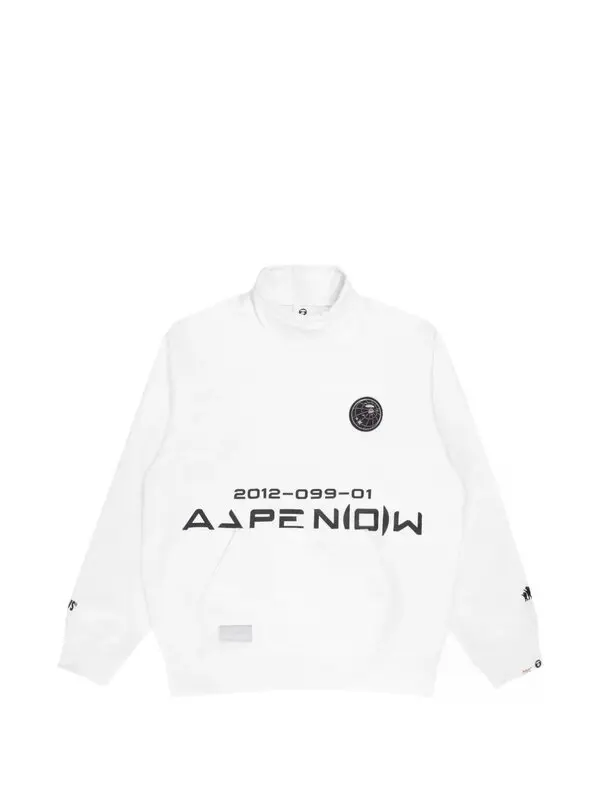 AAPE BY *A BATHING APE Globe Logo Sweatshirt - White