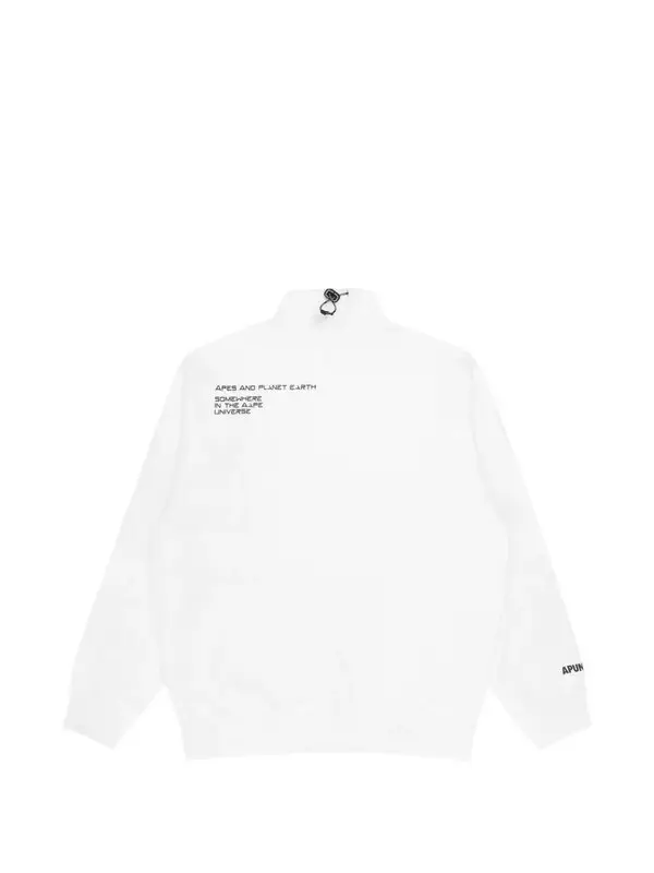 AAPE BY *A BATHING APE Globe Logo Sweatshirt - White