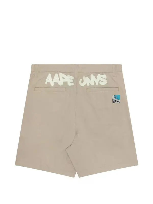 AAPE BY *A BATHING APE Embroidered Moonface Shorts