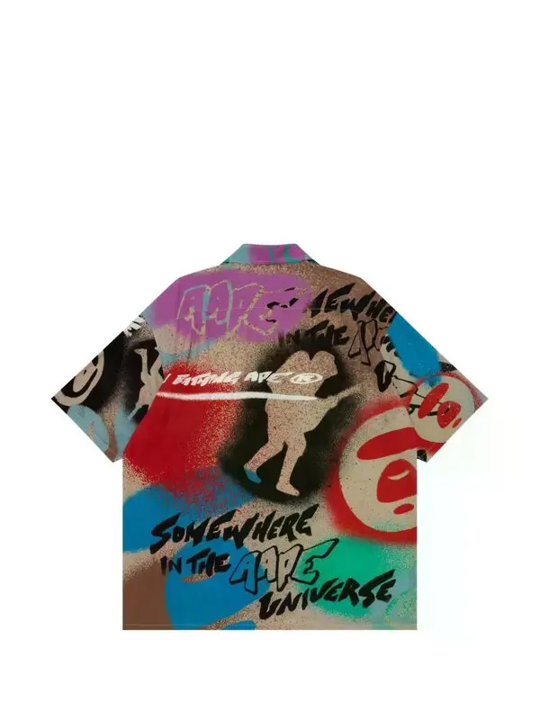 AAPE BY *A BATHING APE Printed Button Shirt