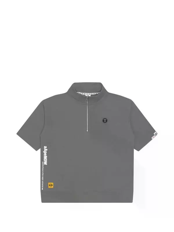 AAPE BY *A BATHING APE Half-zip Moonface T-shirt