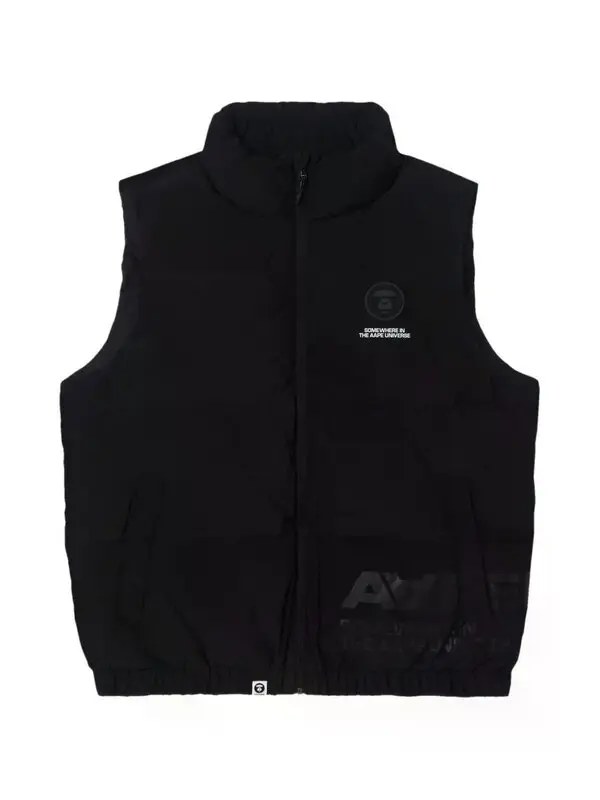 AAPE BY *A BATHING APE Moonface Patch Gilet - Black