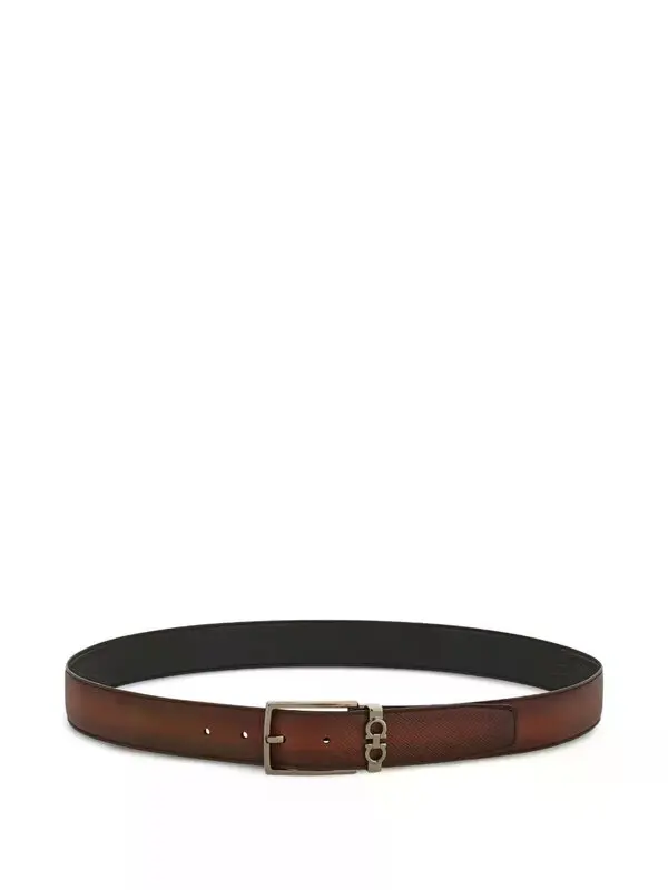 FERRAGAMO Reversible Buckle Belt - Brown