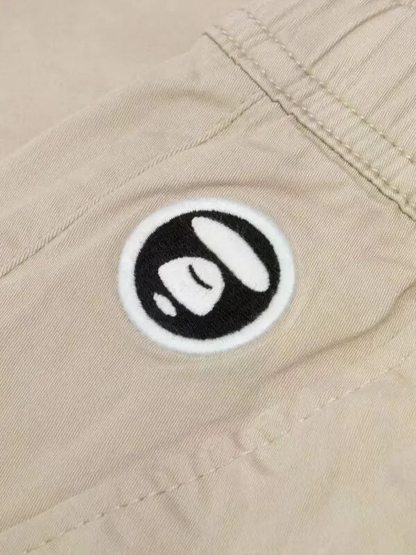 AAPE BY *A BATHING APE Moonface Embroidered Logo Trousers - Neutrals