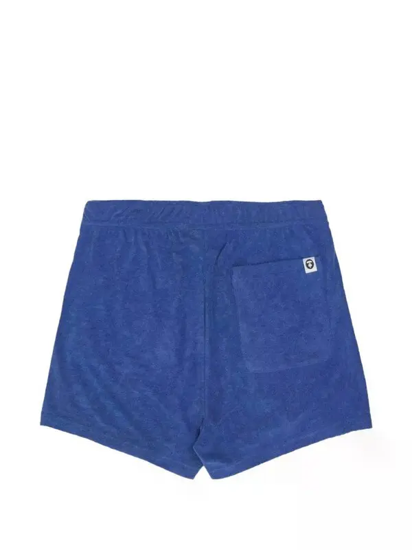 AAPE BY *A BATHING APE Moonface Floral-pattern Textured Shorts - Blue